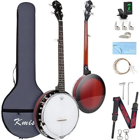Amazon.com: Mulucky 5 String Banjo Mini - 28 Inch Travel Banjo Sapele ...