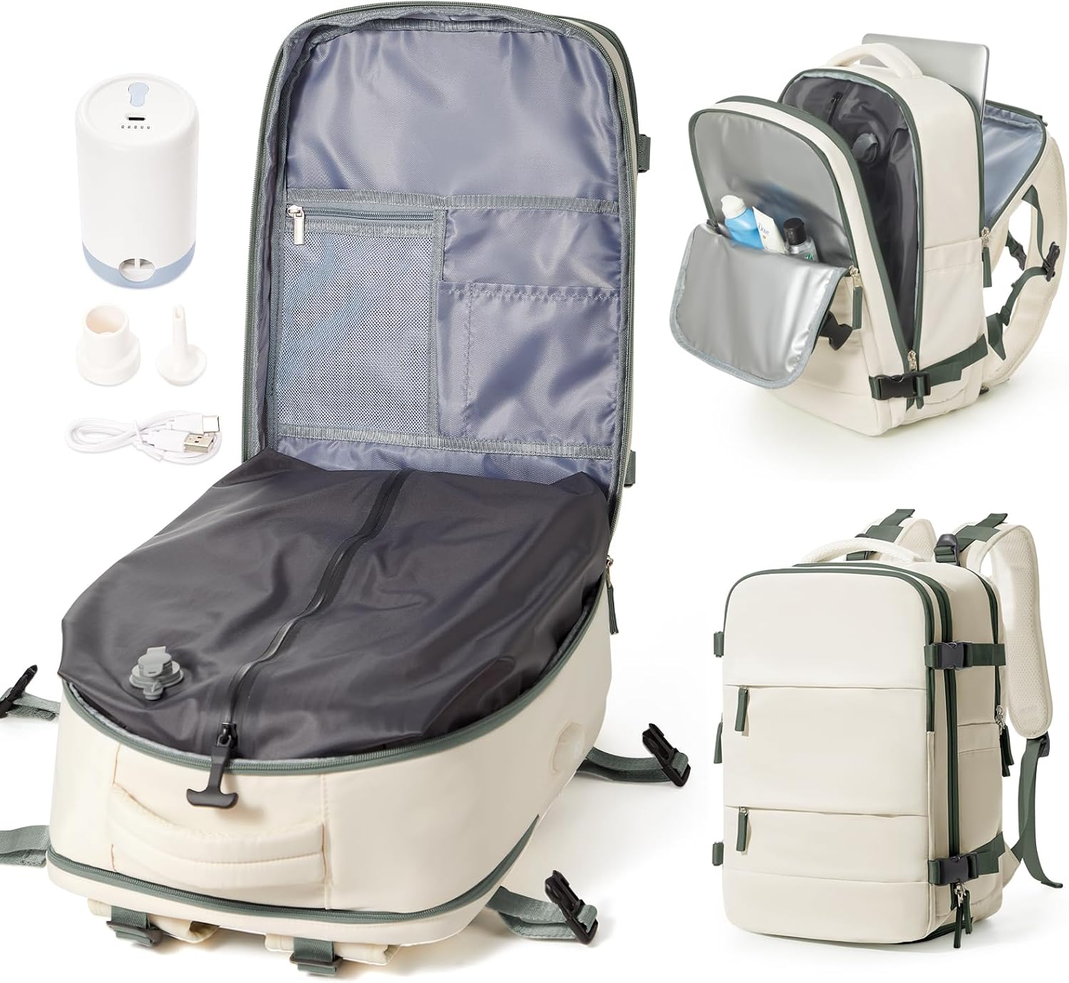 Amazon.com | Large Vacuum Backpack Travel with Pump, Waterproof ...