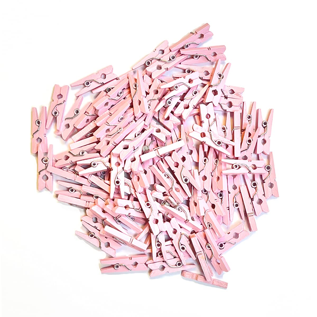 100 Mini wooden pegs (Light Pink) : Amazon.co.uk: Home & Kitchen