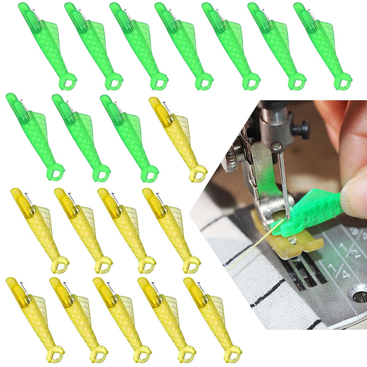 Sewing Machine Needle Threader, 20Pcs Fish Mouth Needle Threader for ...