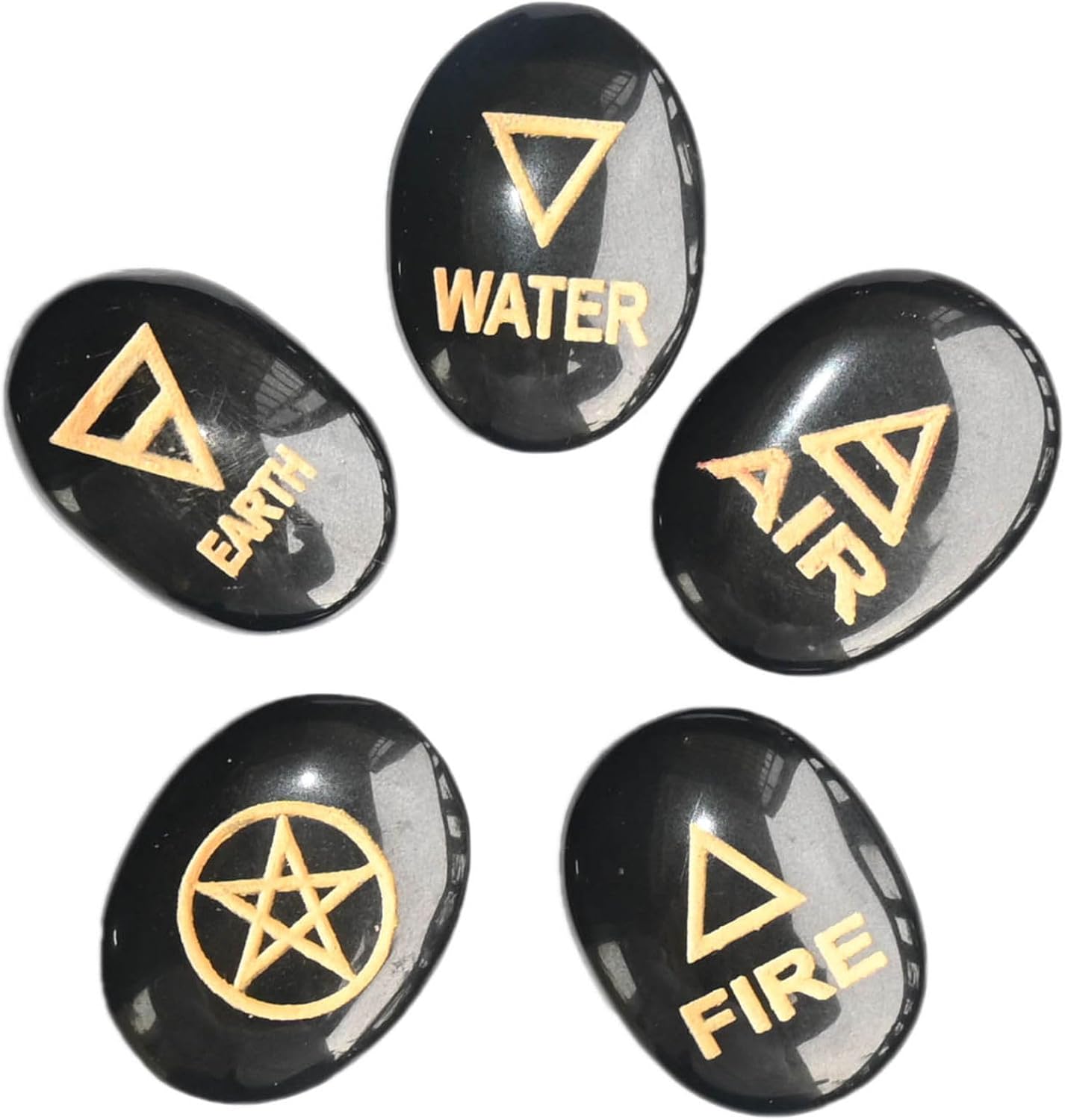 Amazon.com: GAGZI Healing Crystal Black Obsidian 5 Element Set Air ...