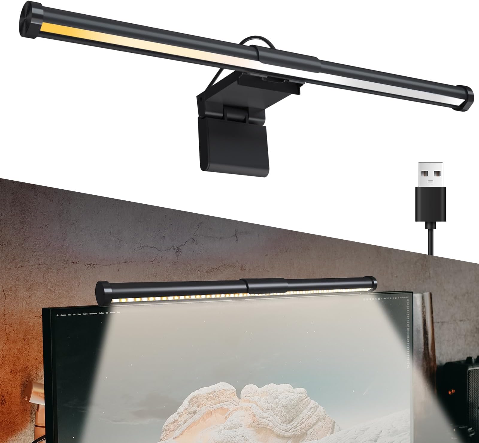 Amazon.com: ROXXAN Computer Monitor Light Screenbar Desk Laptop LED ...