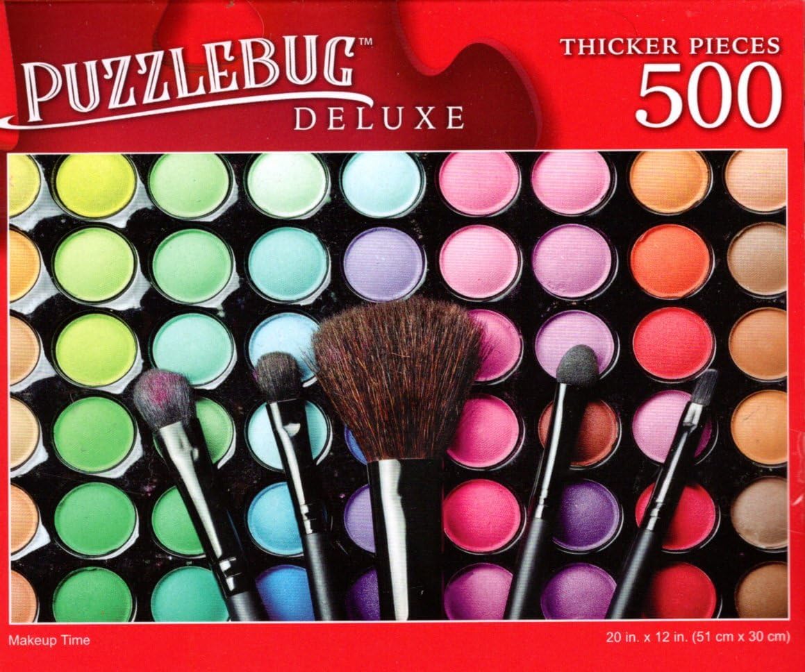 Amazon.com: Puzzlebug Makeup Time - 500 Pieces Deluxe Jigsaw Puzzle for ...