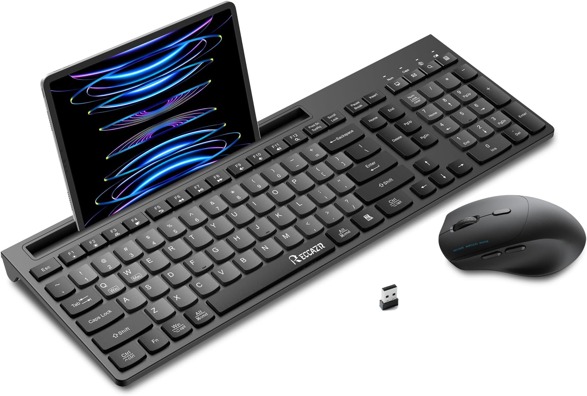 Amazon.com: FOPETT 2.4GHz Wireless Keyboard and Mouse Set with Phone ...