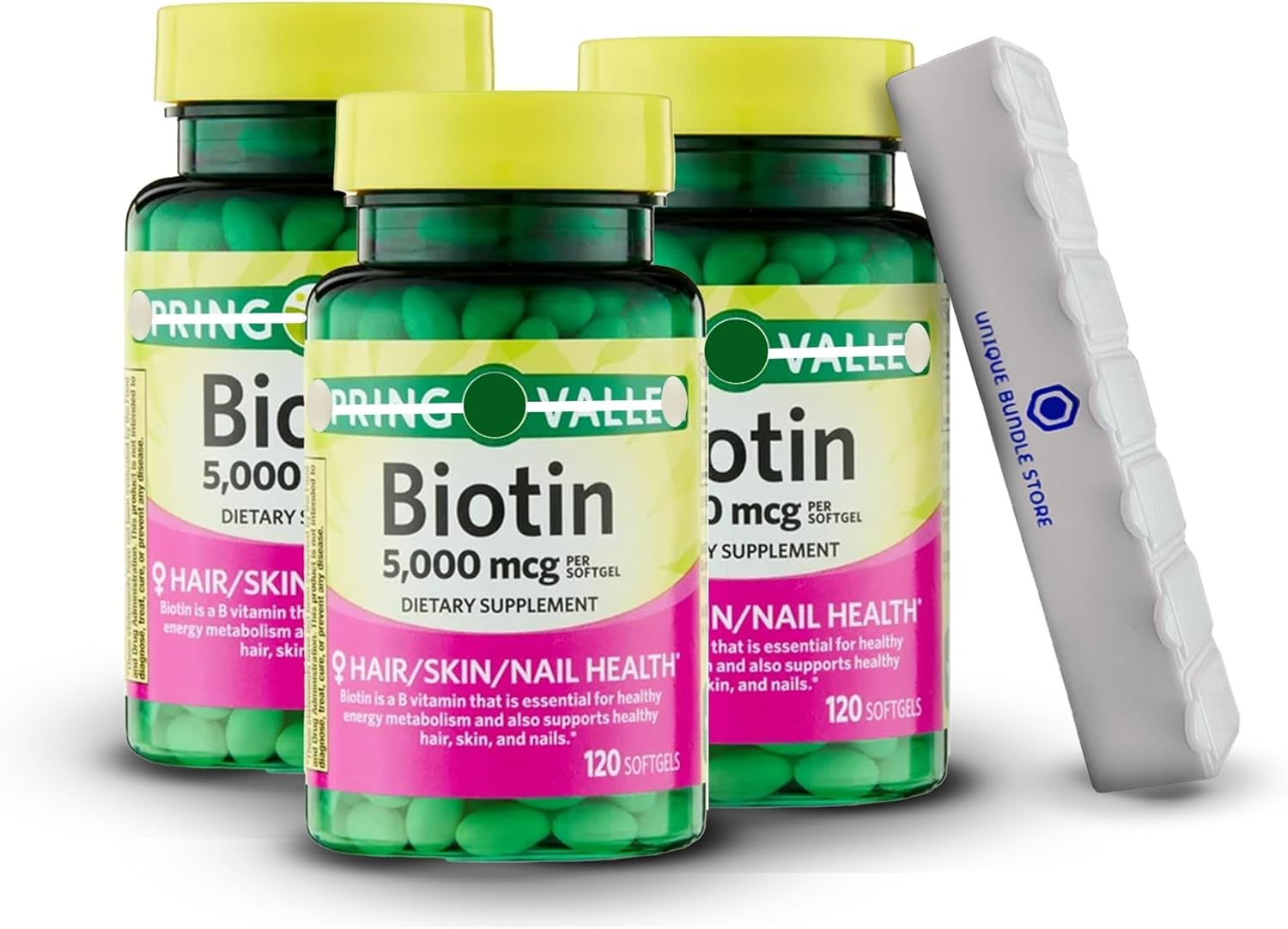 Amazon.com: Spring Valley, Biotin 5000mcg, Softgels, 120 Count Hair ...