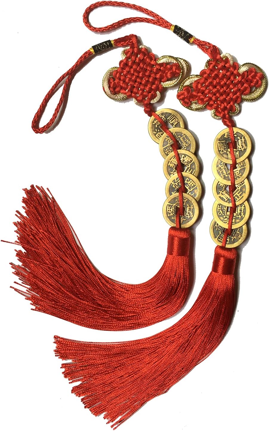 Amazon.com: Boao 4 Pieces Chinese Knot Lucky Coins Feng Shui Coins I ...