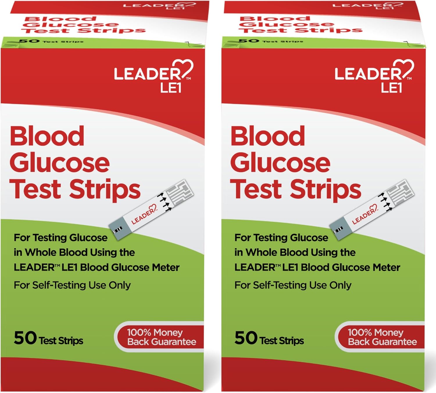 Amazon.com: LEADER Blood Glucose Test Strips for Diabetes, No-Coding ...