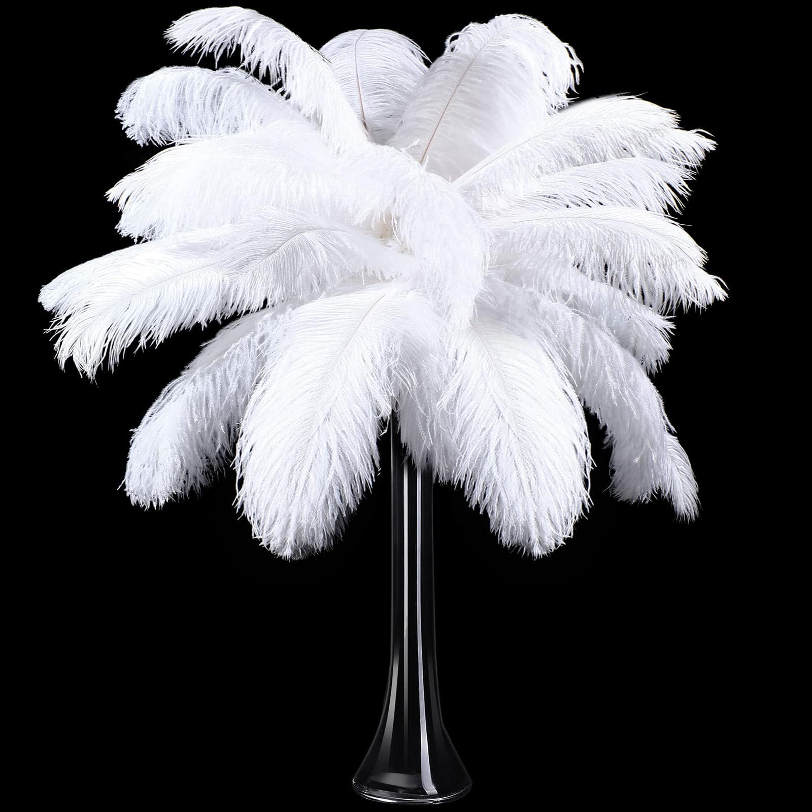 Amazon.com: Tigeen 30 Pcs Natural Ostrich Feathers Bulk 10-12 Inch,12 ...