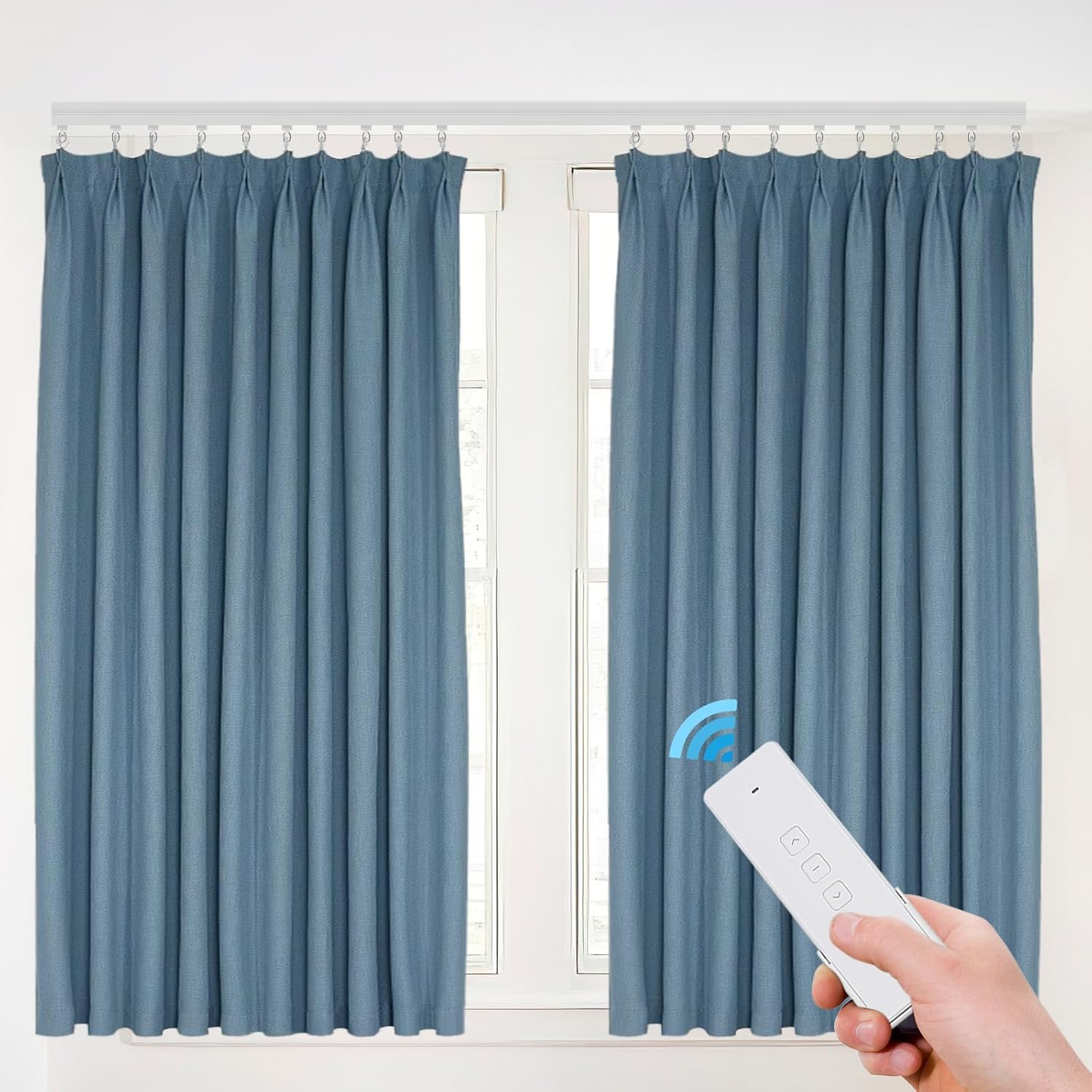 Amazon.com: Eleeferri Electric Motorized Curtain Rail Track with Remote ...