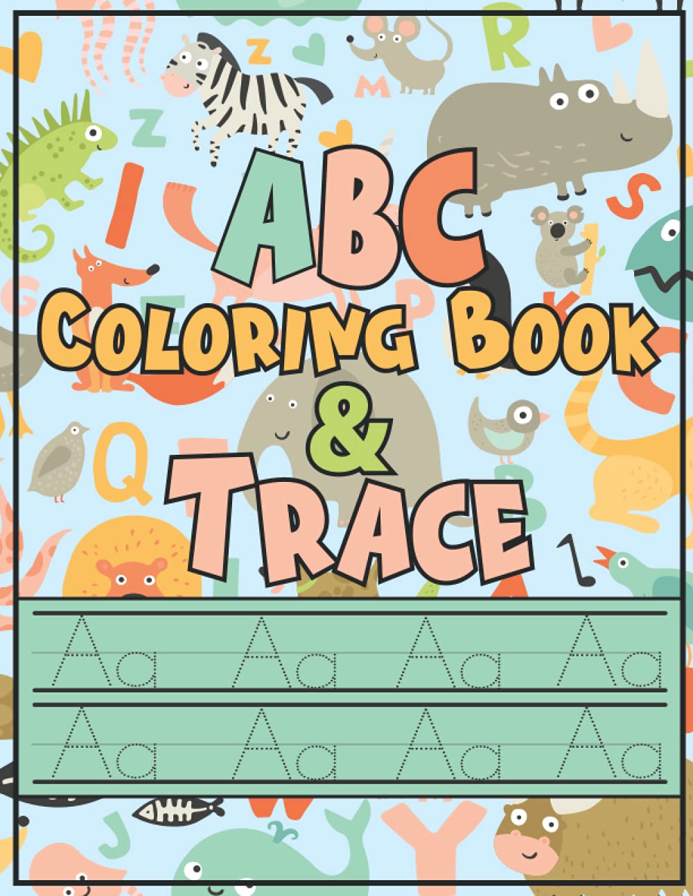 Buy abc Coloringbook And Trace: Home School Preschool Activities Book ...