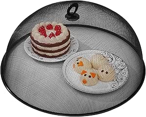 Amazon.com: Metal Mesh Food Screens Cover,Mesh Food Cover Metal Round Shape (27 Cm In Diameter ...