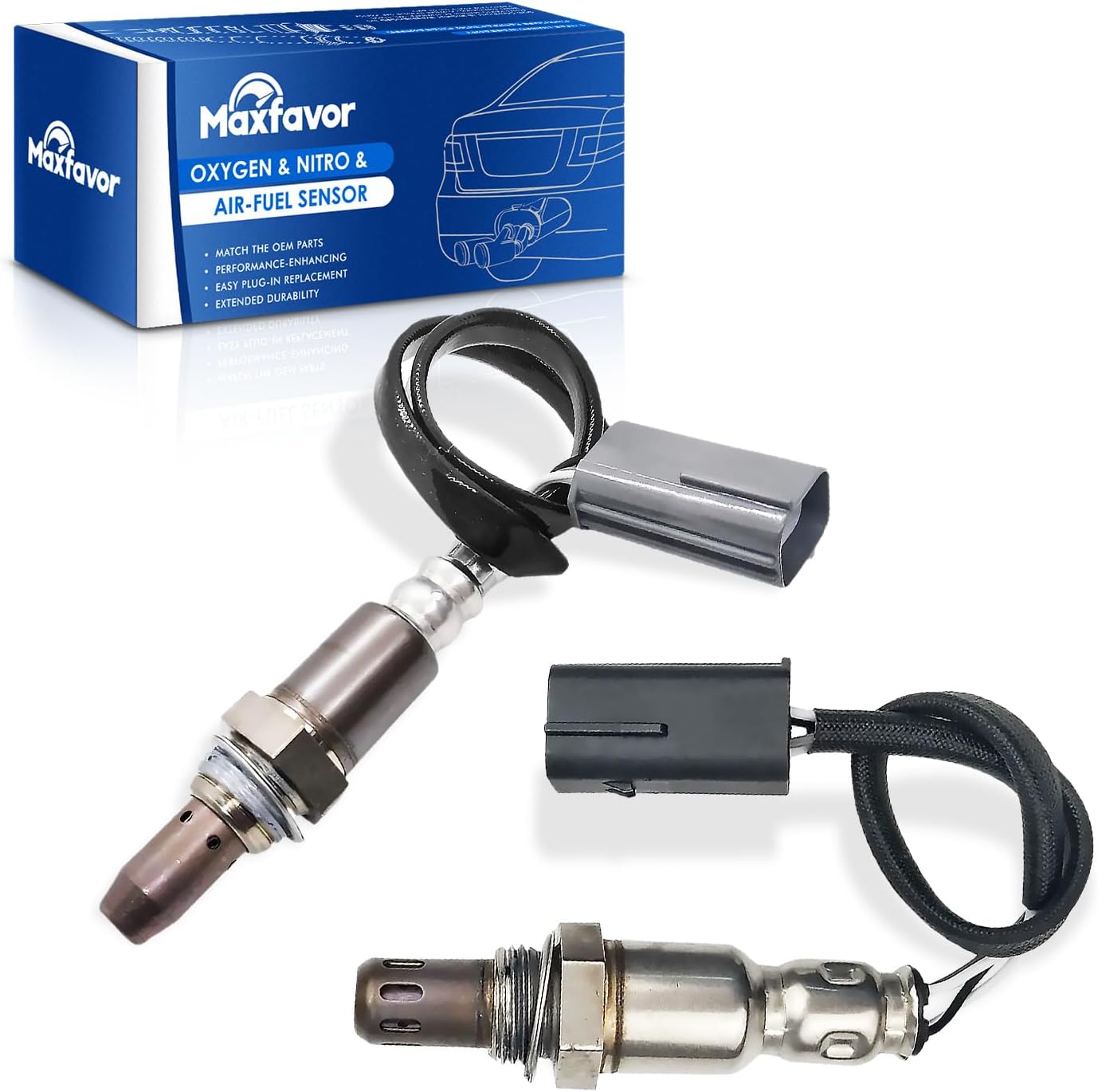 Amazon.com: Maxfavor 2Pcs O2 Oxygen Sensor Upstream and Downstream Fit ...