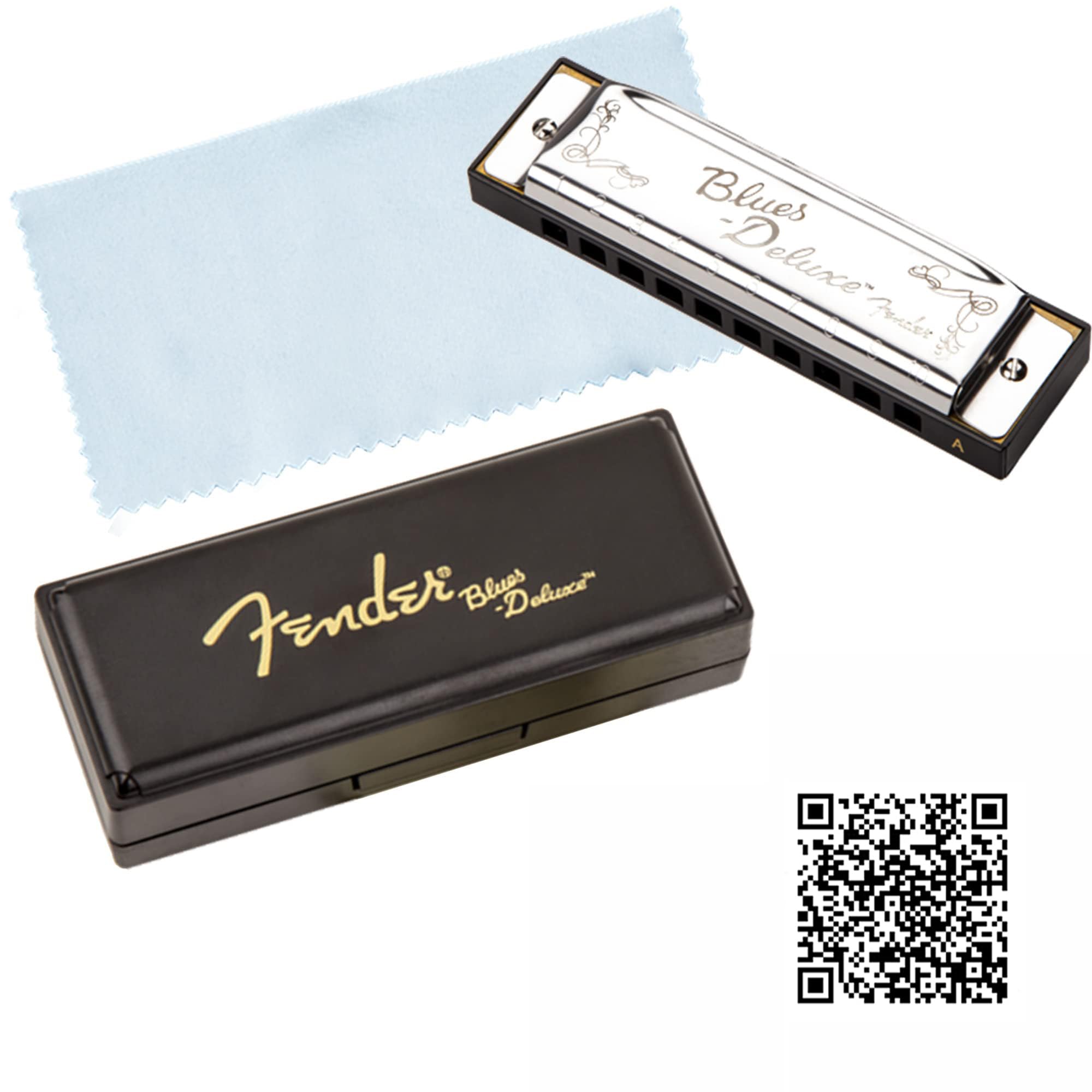 Amazon.com: Fender Blues Deluxe Harmonica - Key of A Bundle with ...