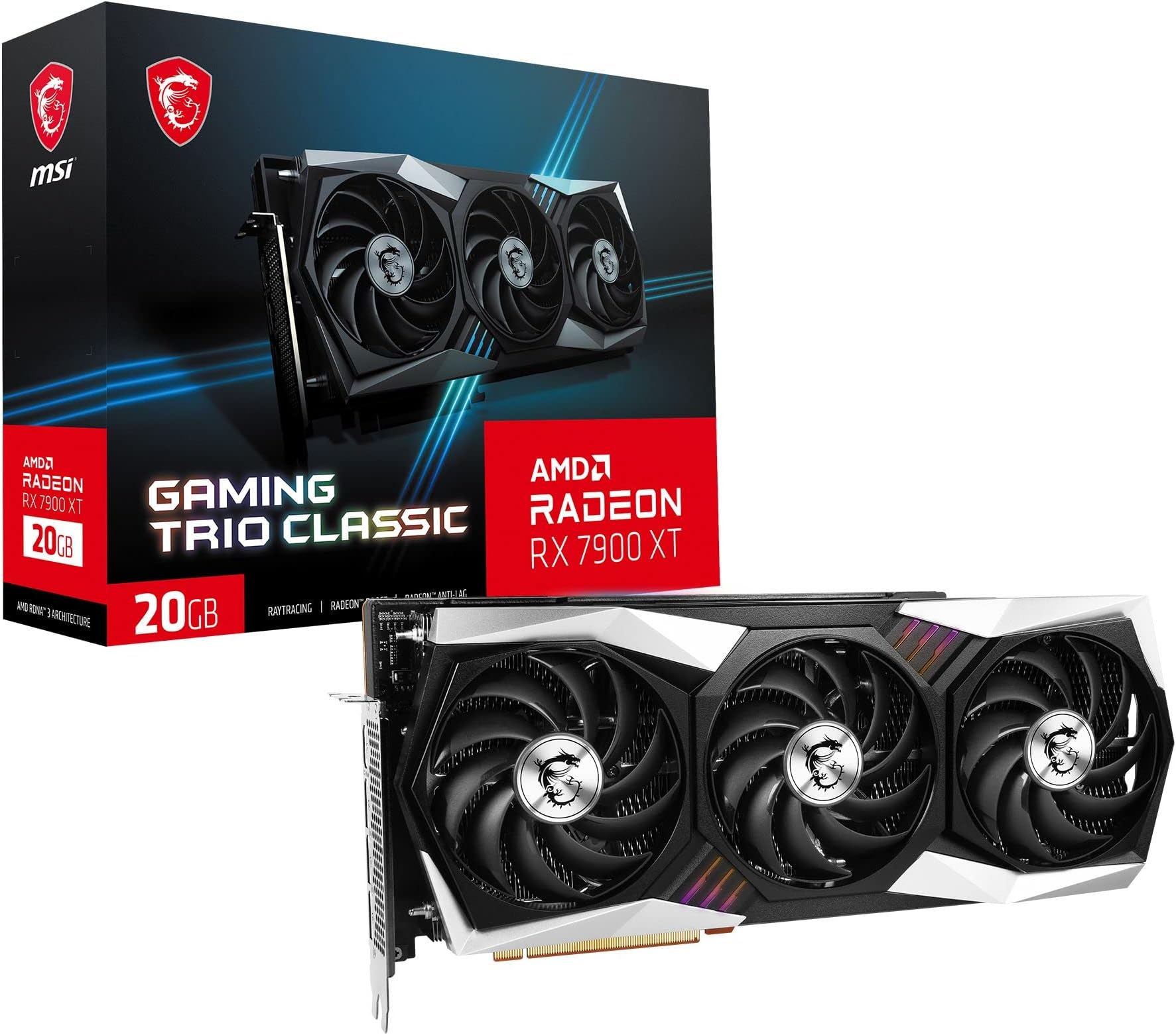 Amazon.com: MSI Gaming Radeon RX 7900 XT Gaming Trio Classic 20G 320 ...