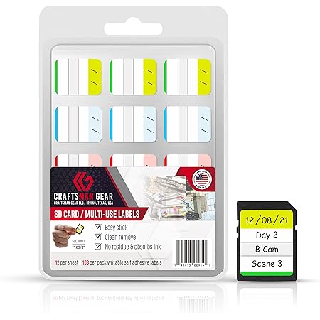 Amazon.com : (120 Count) Stick-On SD Memory Card Label / Flash Drive ...