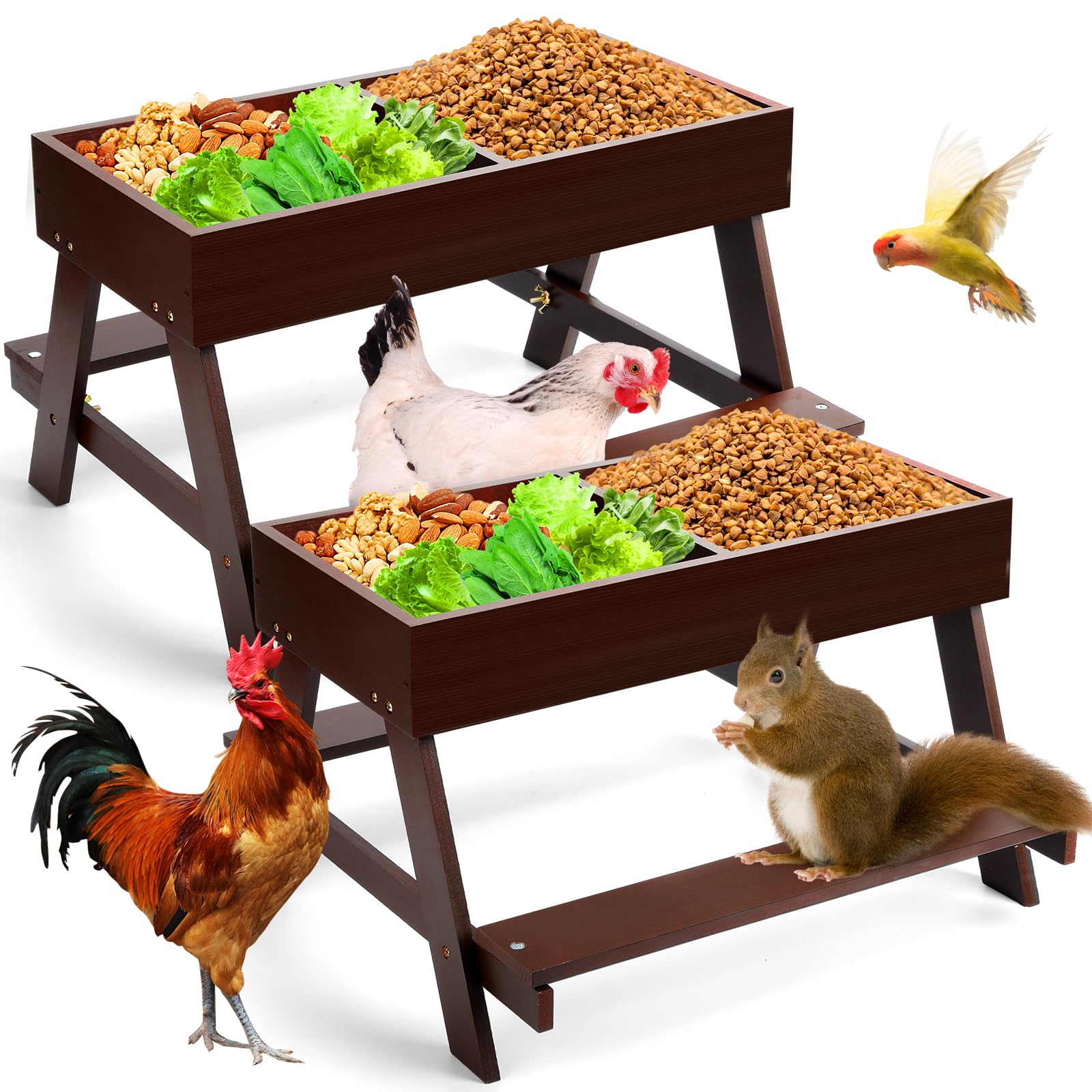 Snapklik.com : Soaoo 2 Pcs Chicken Picnic Table No Waste Chicken Table ...