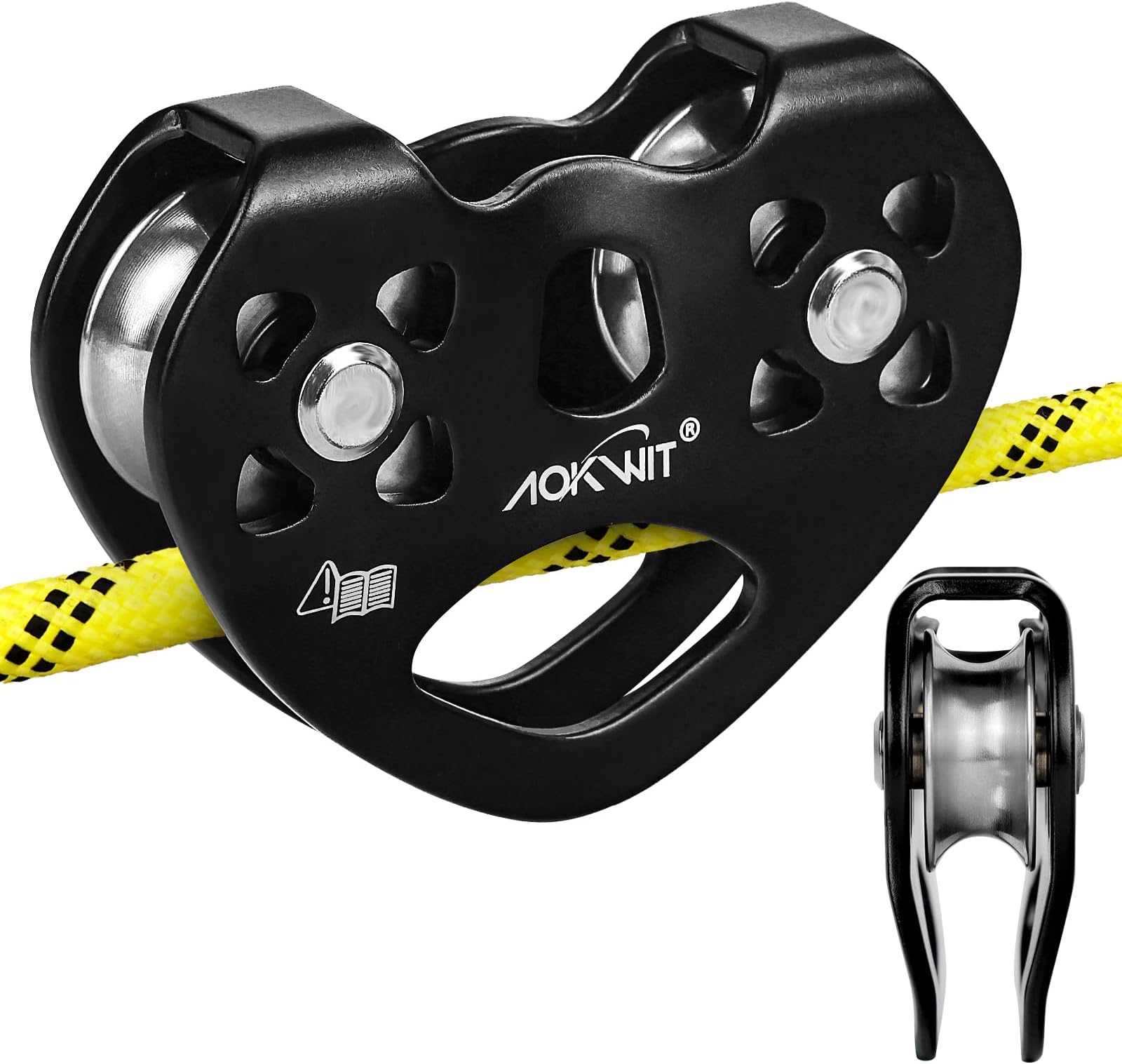Amazon.com : Climbing Zip Line Pulley 30KN Double Tandem Speed Dual ...