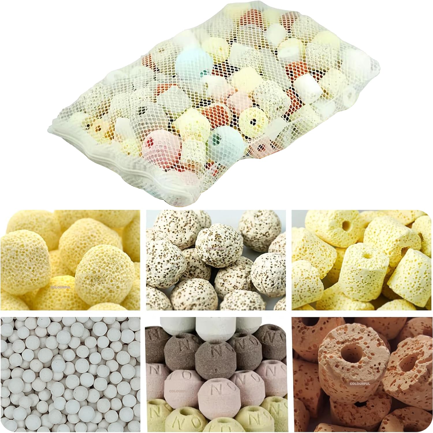 COLOURFUL - Aquarium Filter Media | Improved Water Quality and Healthy ...