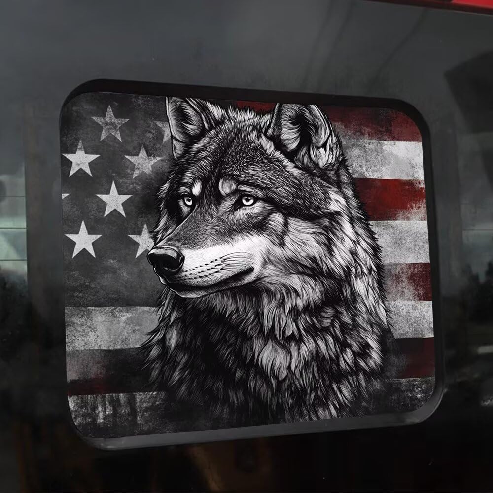 Amazon.com - Black Wolf Truck Rear Middle Window Graphics Vinyl Decal ...