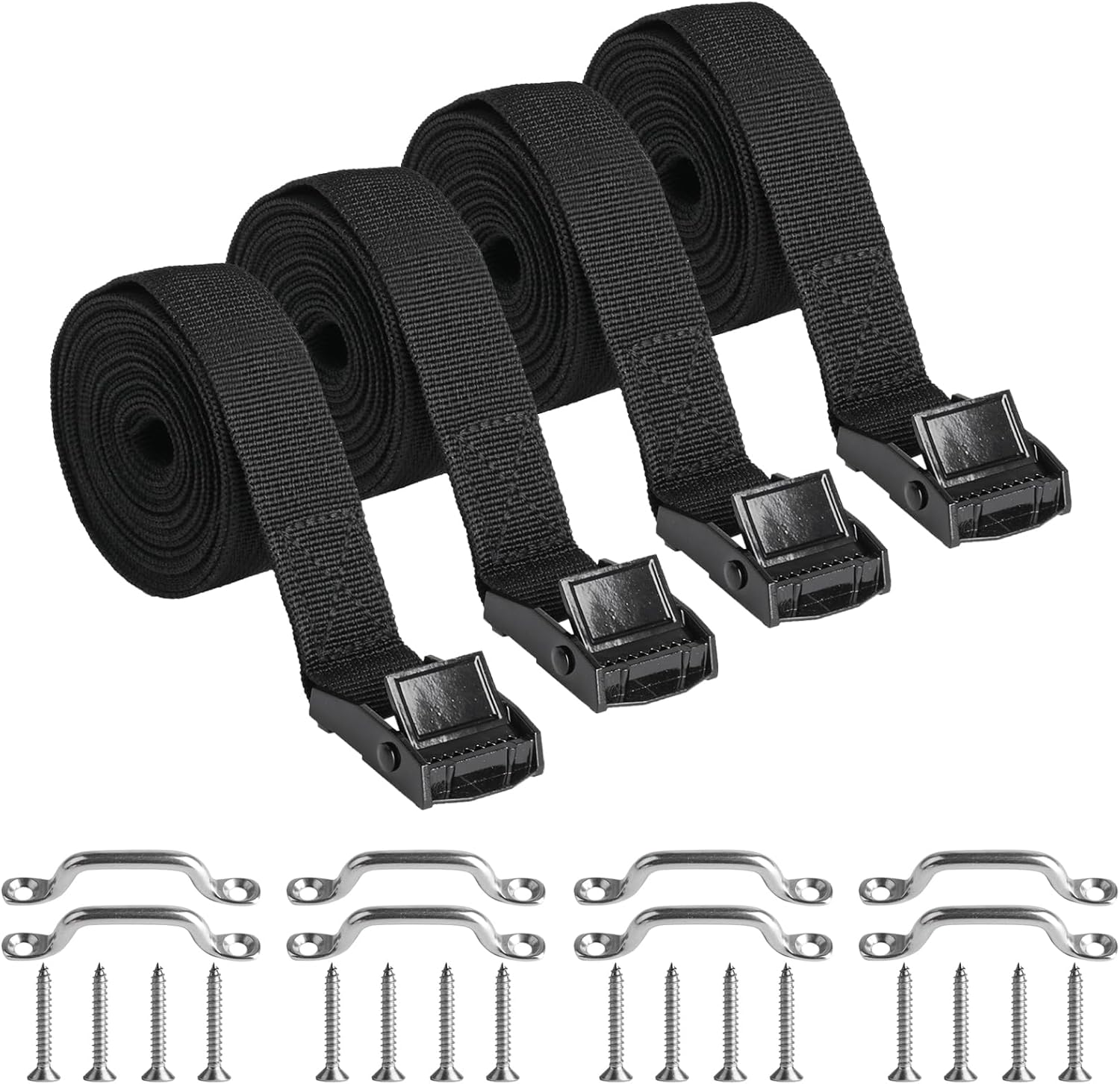 Amazon.com: 2pcs 118 Inch / 10 Feet Battery Box Strap Kit, Stainless ...