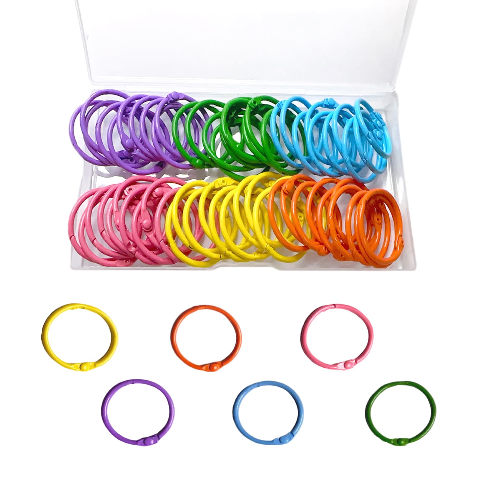 Amazon.com : DANUDON 60PCS Loose Leaf Binder Rings, 1.2 Inch Office ...