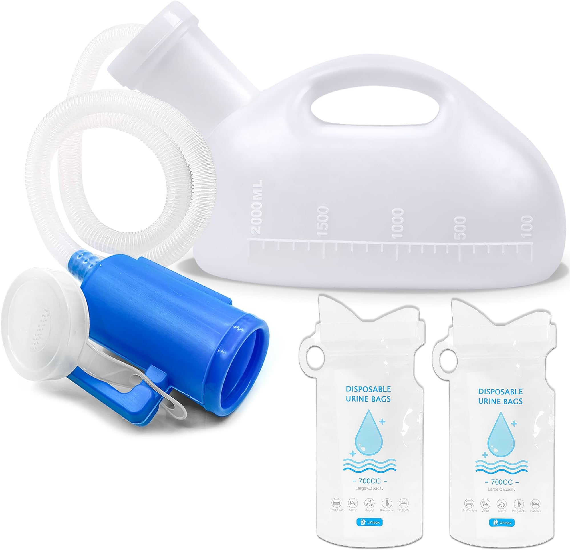 Amazon.com: Portable Urinals for Men, ZPCO 2000ml Men Urinal Bottle ...