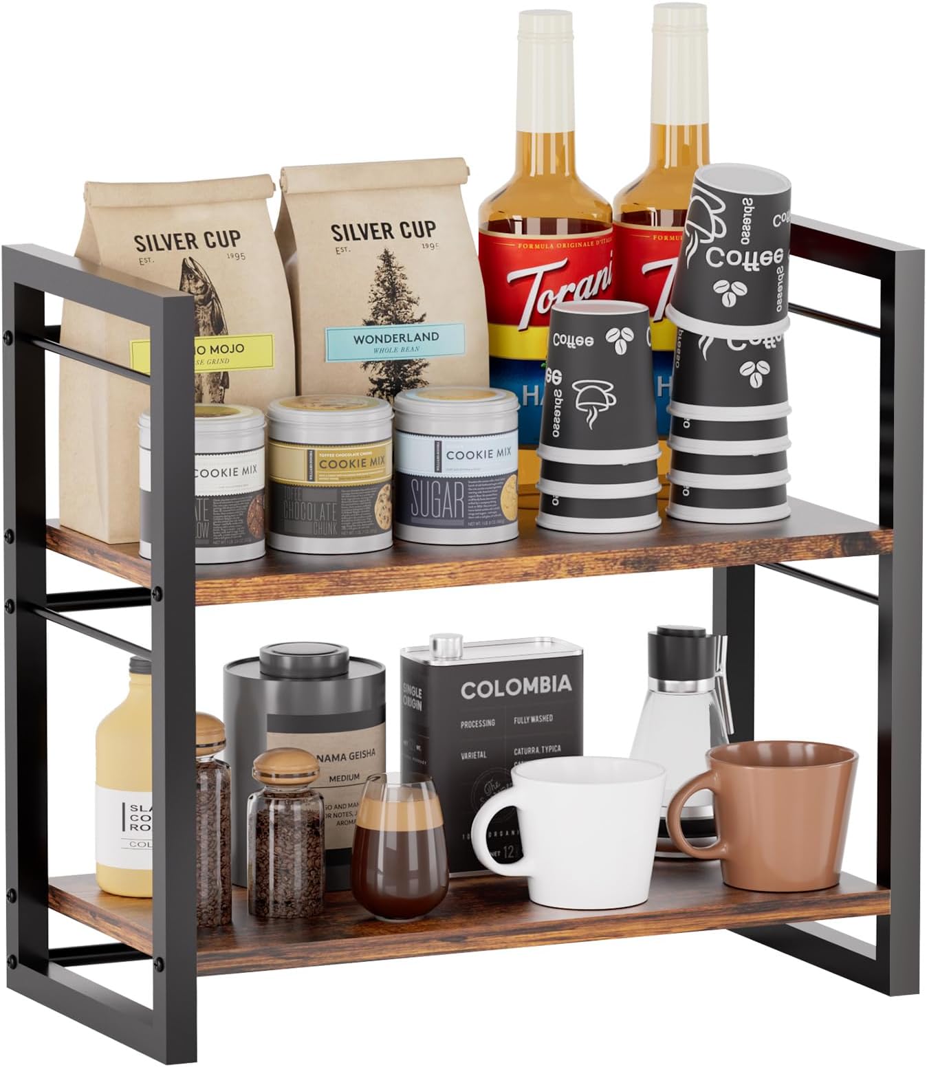 Amazon.com: ART-GIFTREE Spice Rack Kitchen Countertop Organizer, Wood ...