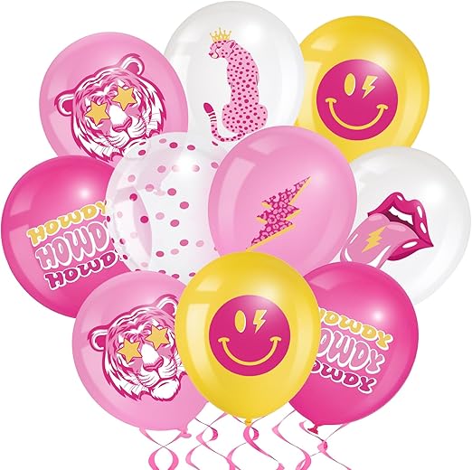 Amazon.com: 48 Pieces Preppy Hot Pink Y2k Party Balloons, 12 Inch Latex ...
