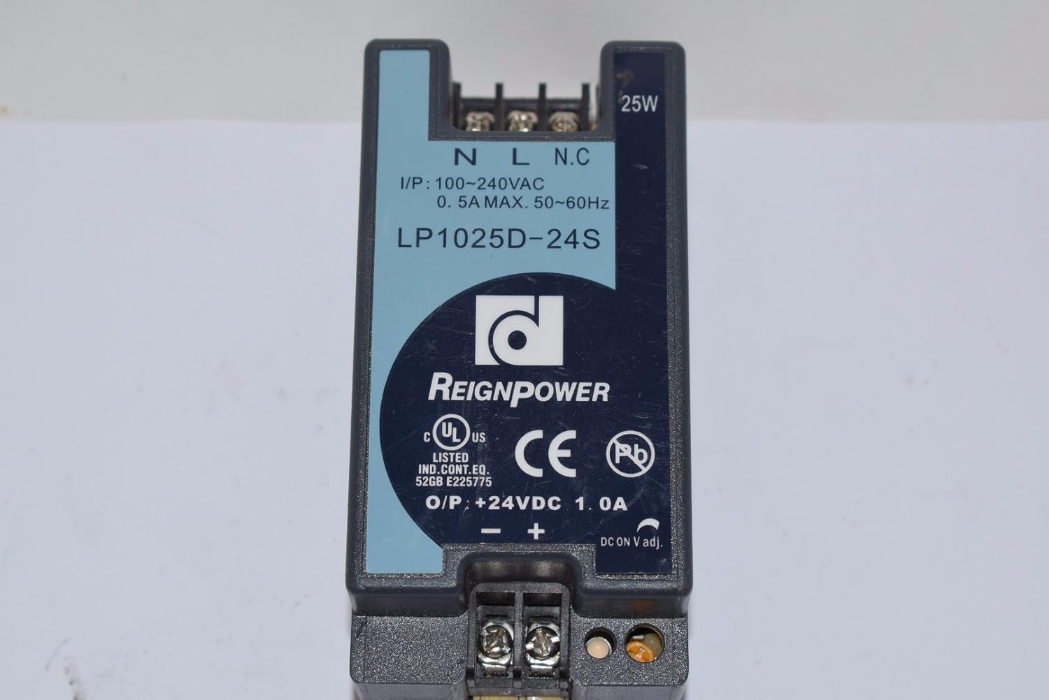 Amazon.com: REIGNPOWER LP1025D-24S 25W 24VDC 1A Din Rail Power Supply ...