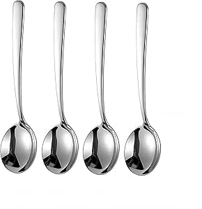 Amazon.com: Txhlyx Soup Spoons,Bouillon Spoons SUS 304 Stainless Steel ...