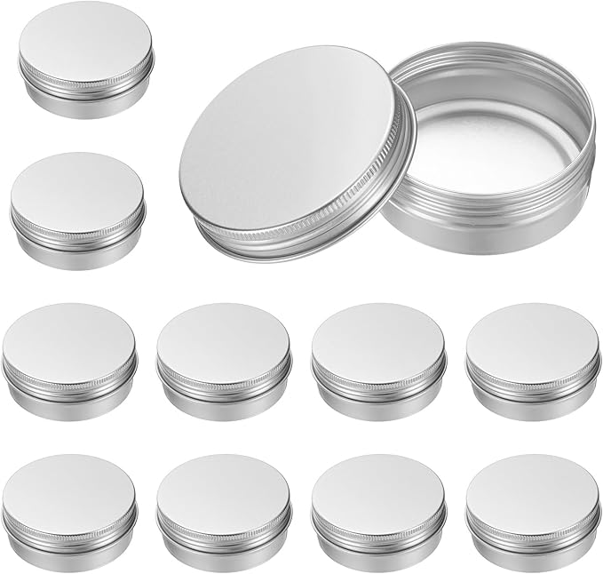 Amazon.com: uxcell 2 Oz Tin Cans, 12 Pcs Aluminum Round Tins, Travel ...