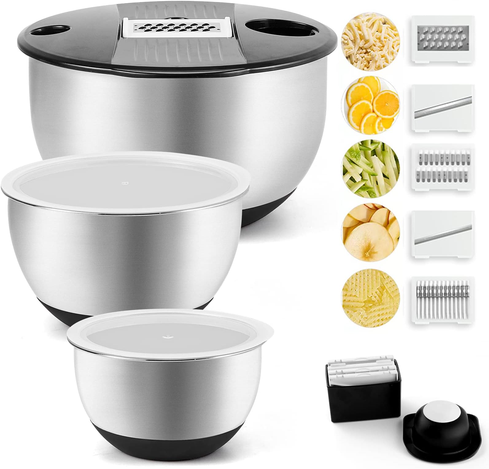 Amazon.com: Umite Chef Mixing Bowls with Airtight Lids Set, 8PCS ...