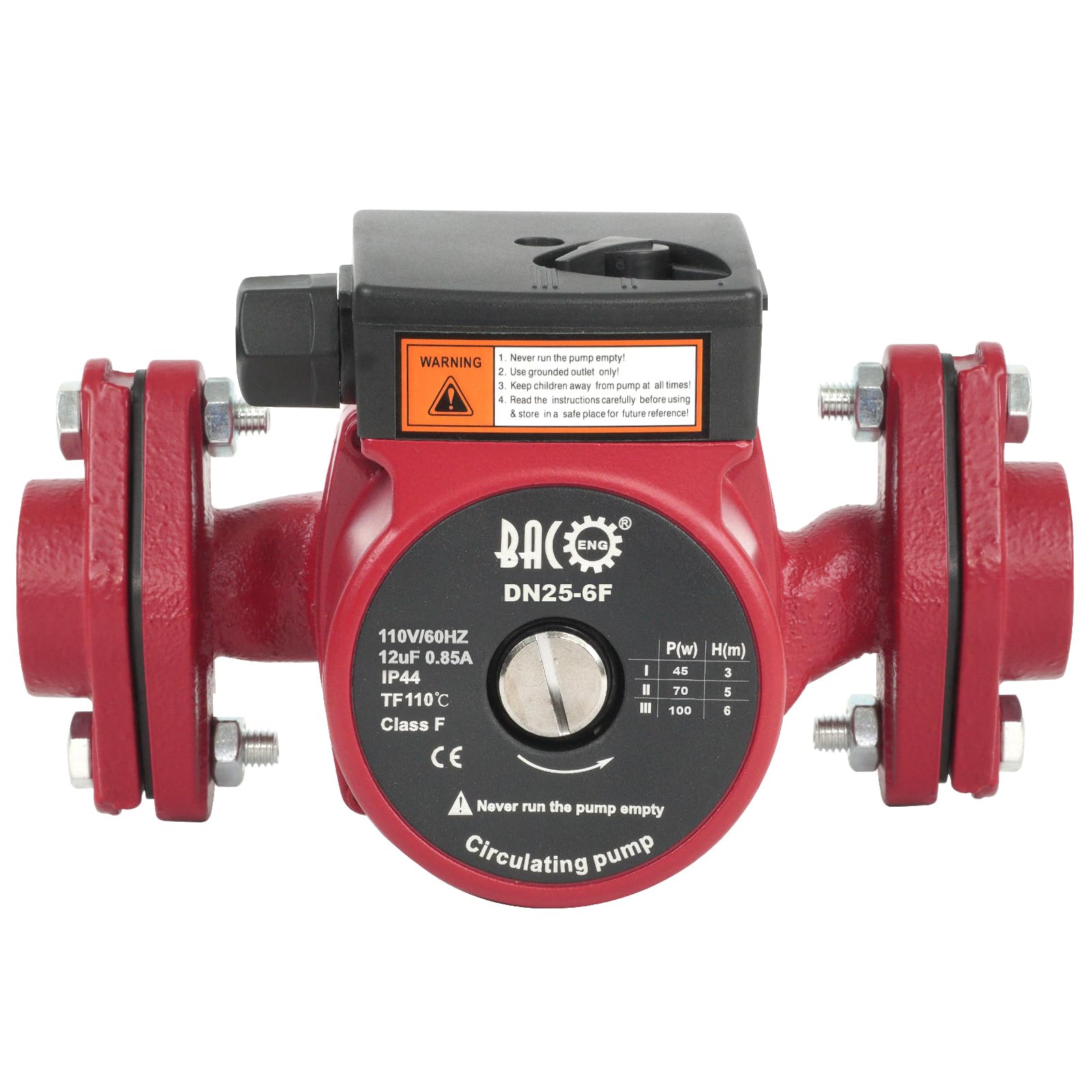 Snapklik.com : BACOENG 110V Flanges Hot Water Recirculating Pump
