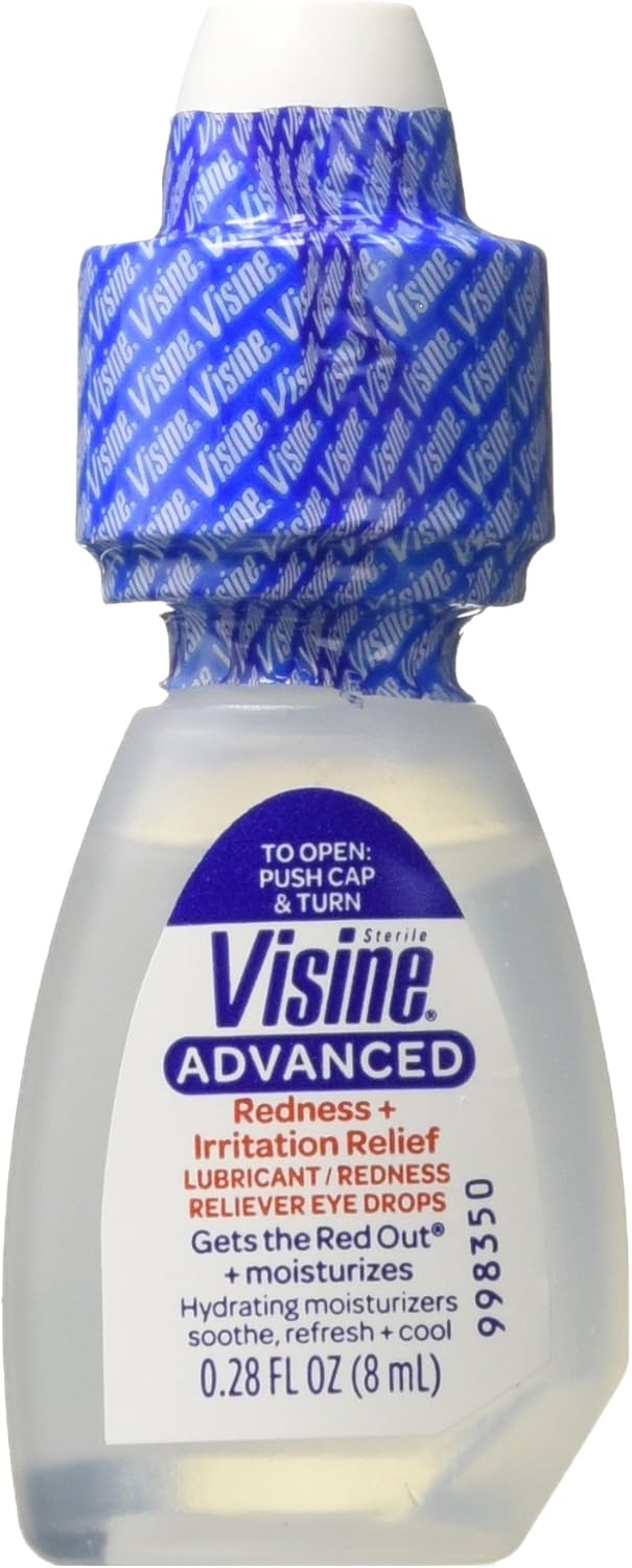 Amazon.com: Visine Advanced Relief Eye Drops, 0.28 Fl Oz : Health ...
