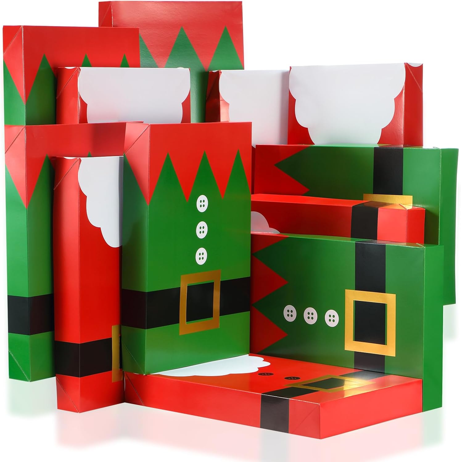 Amazon.com: Tellingyou 12 Large Christmas Gift Wrap Boxes with Lids for Presents, Shirt Gift ...