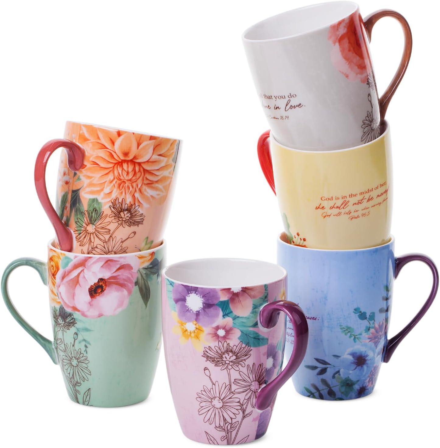 Amazon.com: Christian Art Gifts Ceramic Coffee or Tea Mug Set for Women ...