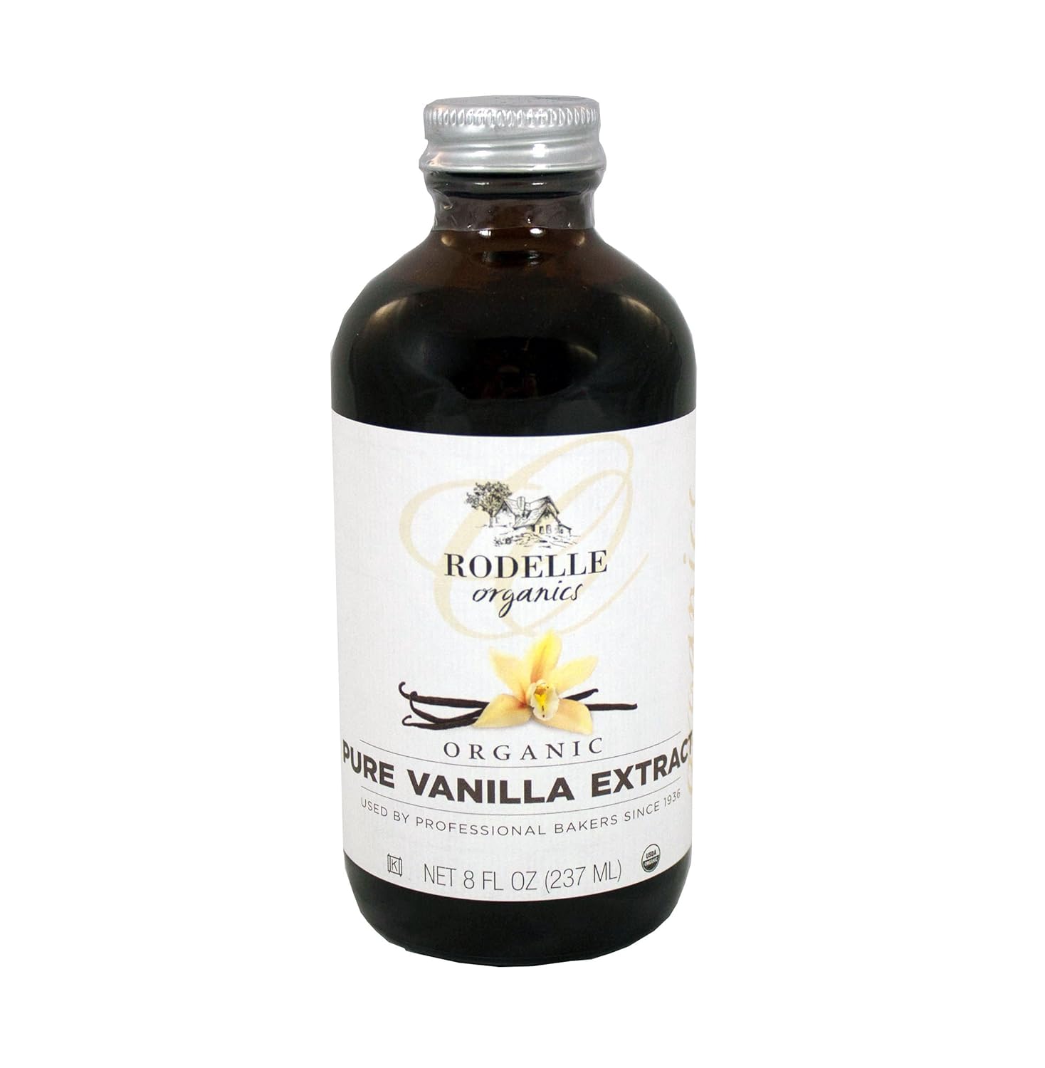 Amazon.com : Rodelle Organics Pure Vanilla Extract, 8 Oz : Grocery ...