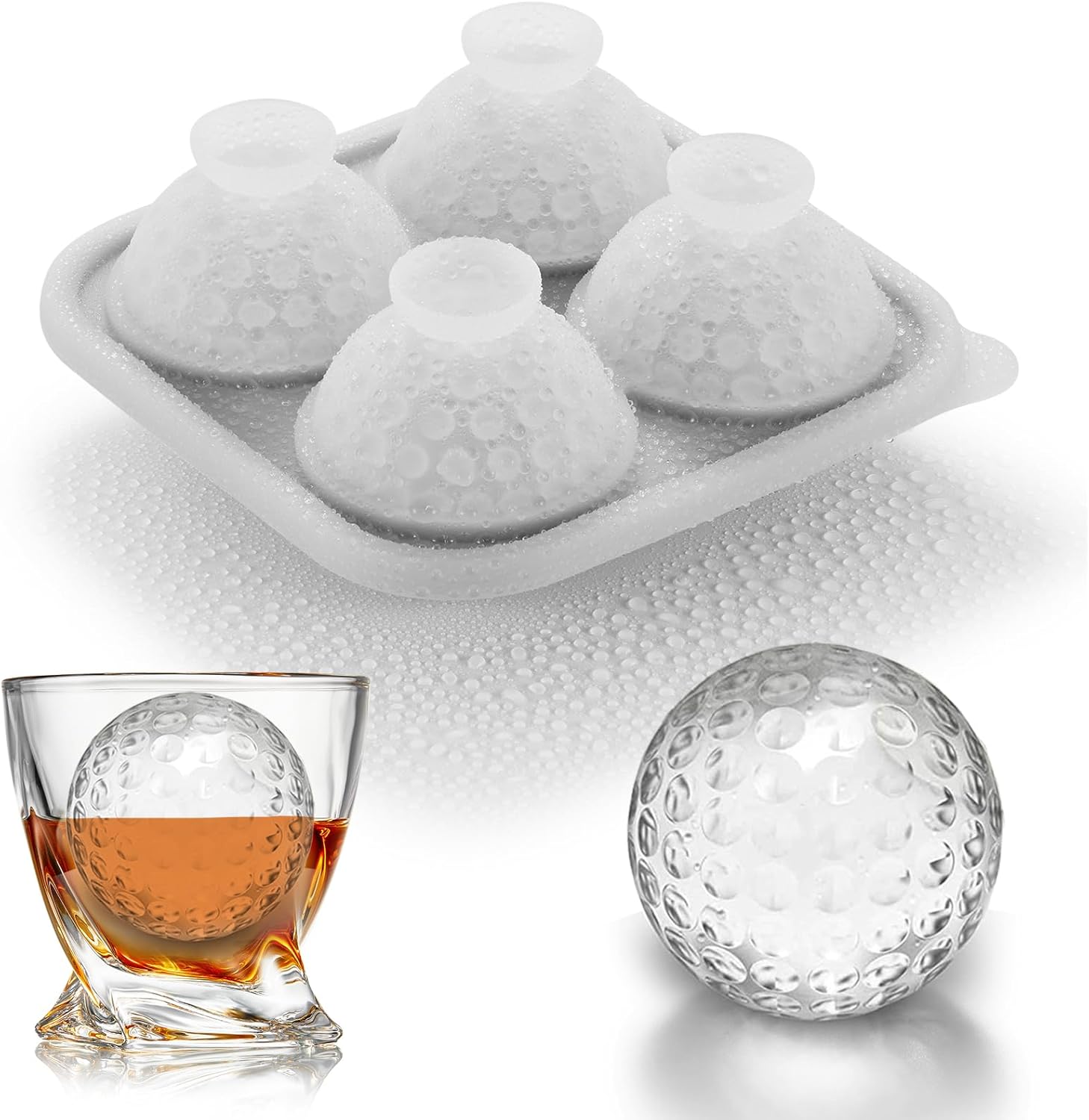 Amazon.com: ACOOKEE Novelty Golf Gifts Ball Ice Maker Mold, 2.2" Large ...