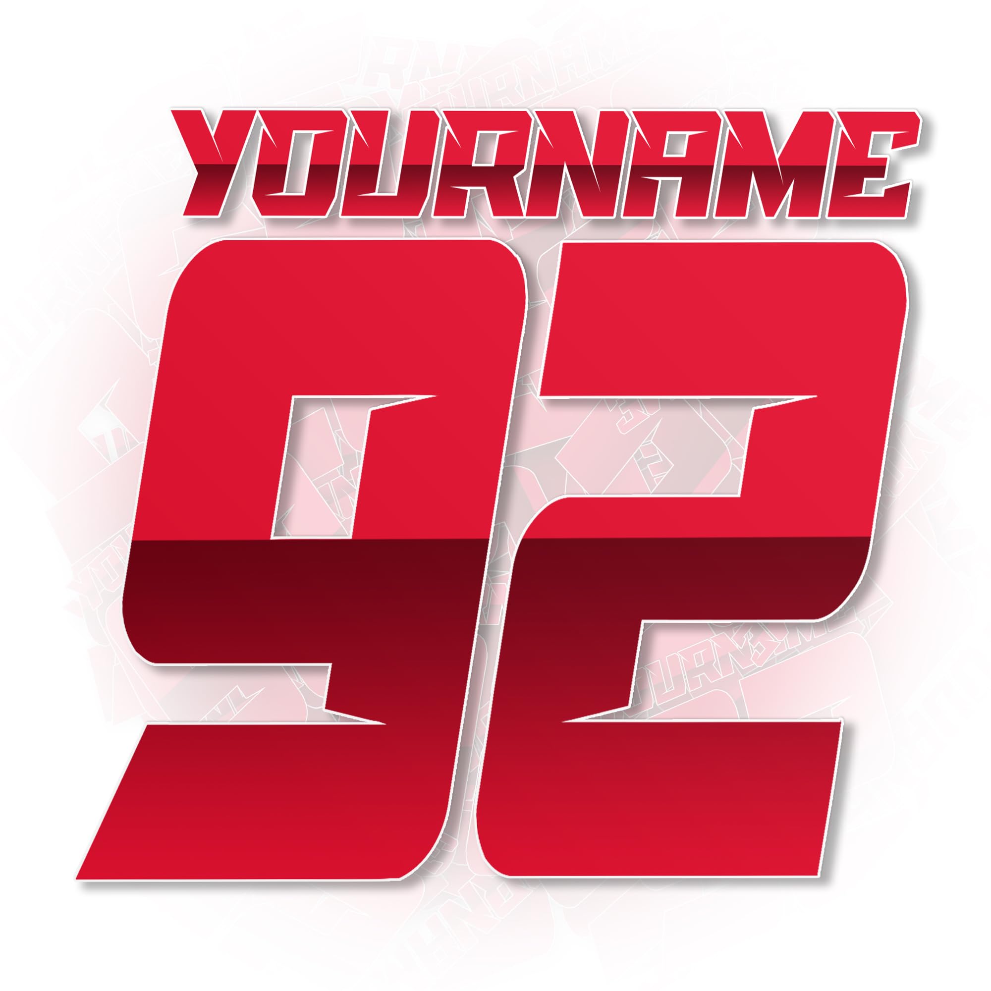 Amazon.com: Custom Racing UV Transfer Stickers Name Number Stickers ...