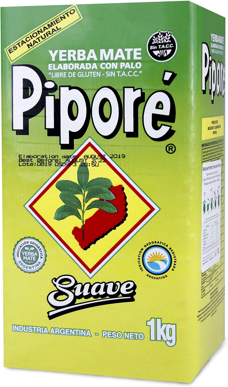 Amazon.com : Yerba Mate Pipore - Regular - 2.2 Lbs - 1 Kilo - Gluten ...