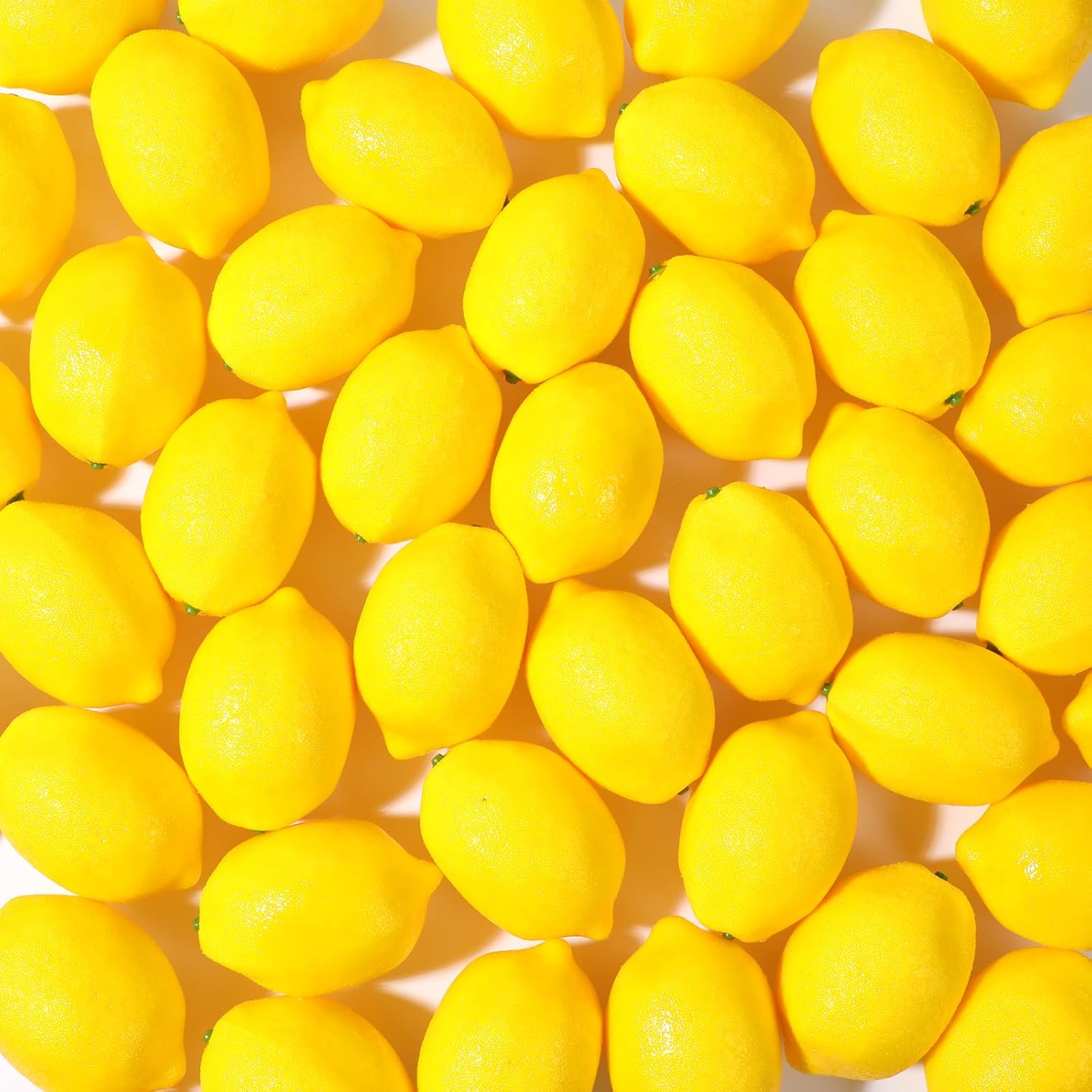 Amazon.com: 50 Pcs Fake Lemons 3.1 x 2.1 Inch Fake Fruit Faux Yellow ...