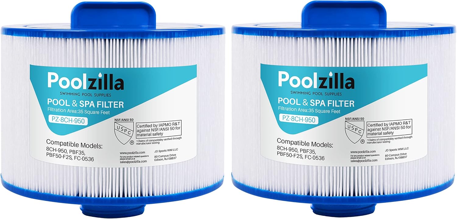 Amazon.com: Poolzilla 2-Pack Spa Filter Replacement Cartridge ...