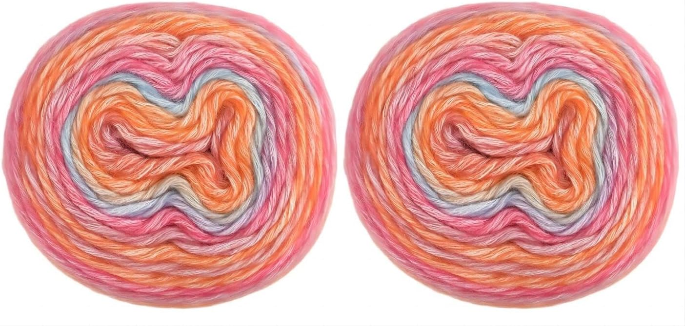 Amazon.com: Lerchiyar Gradient Cake Yarn Multicolor Fairyland Rainbow ...