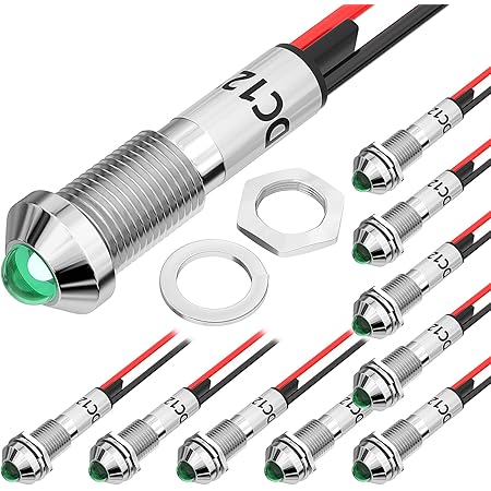 Amazon.com: Gebildet 5pcs 12mm LED Metal Indicator Light 12/24V DC ...