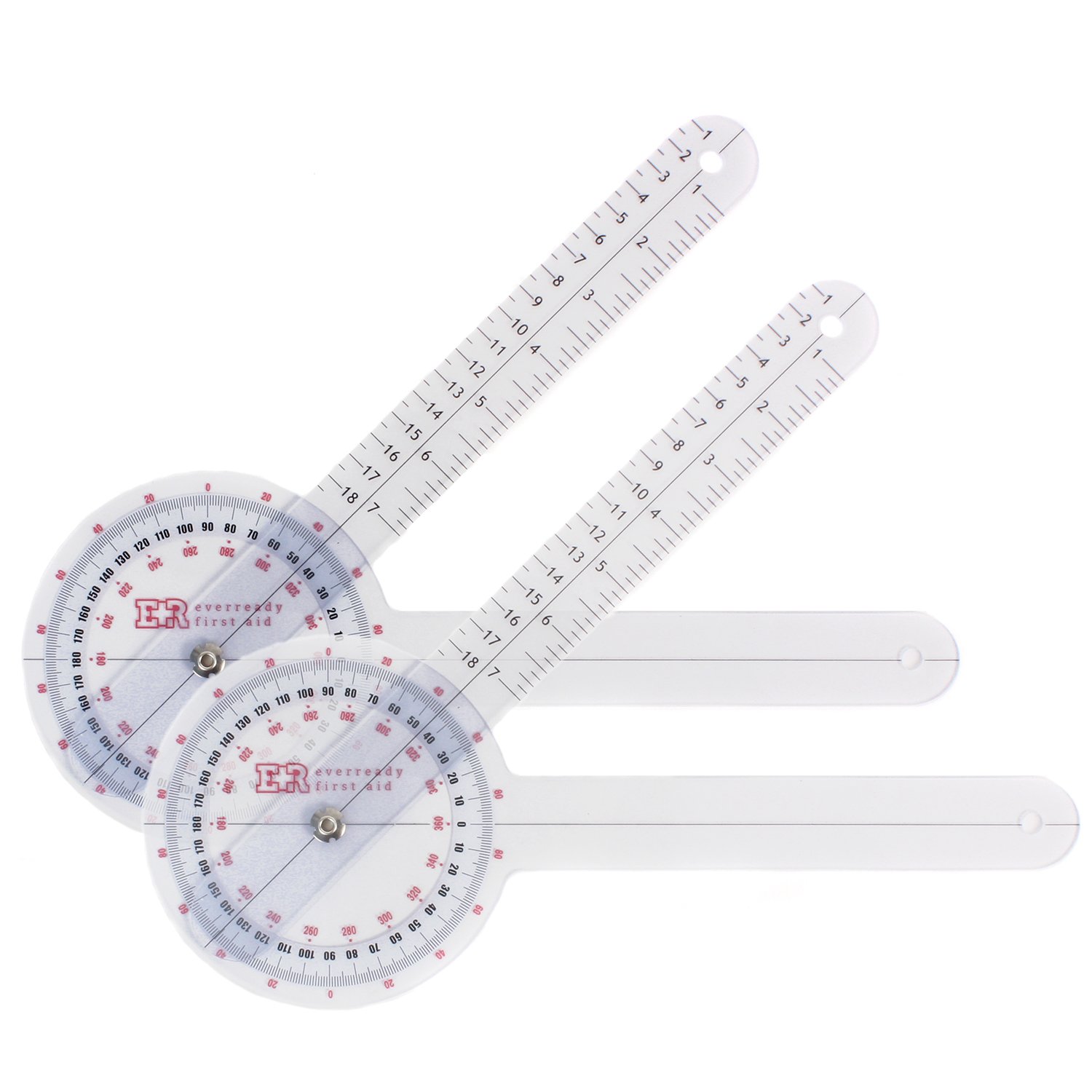Amazon.com: Ever Ready First Aid Plastic 12” Goniometer 360 Degree ISOM ...