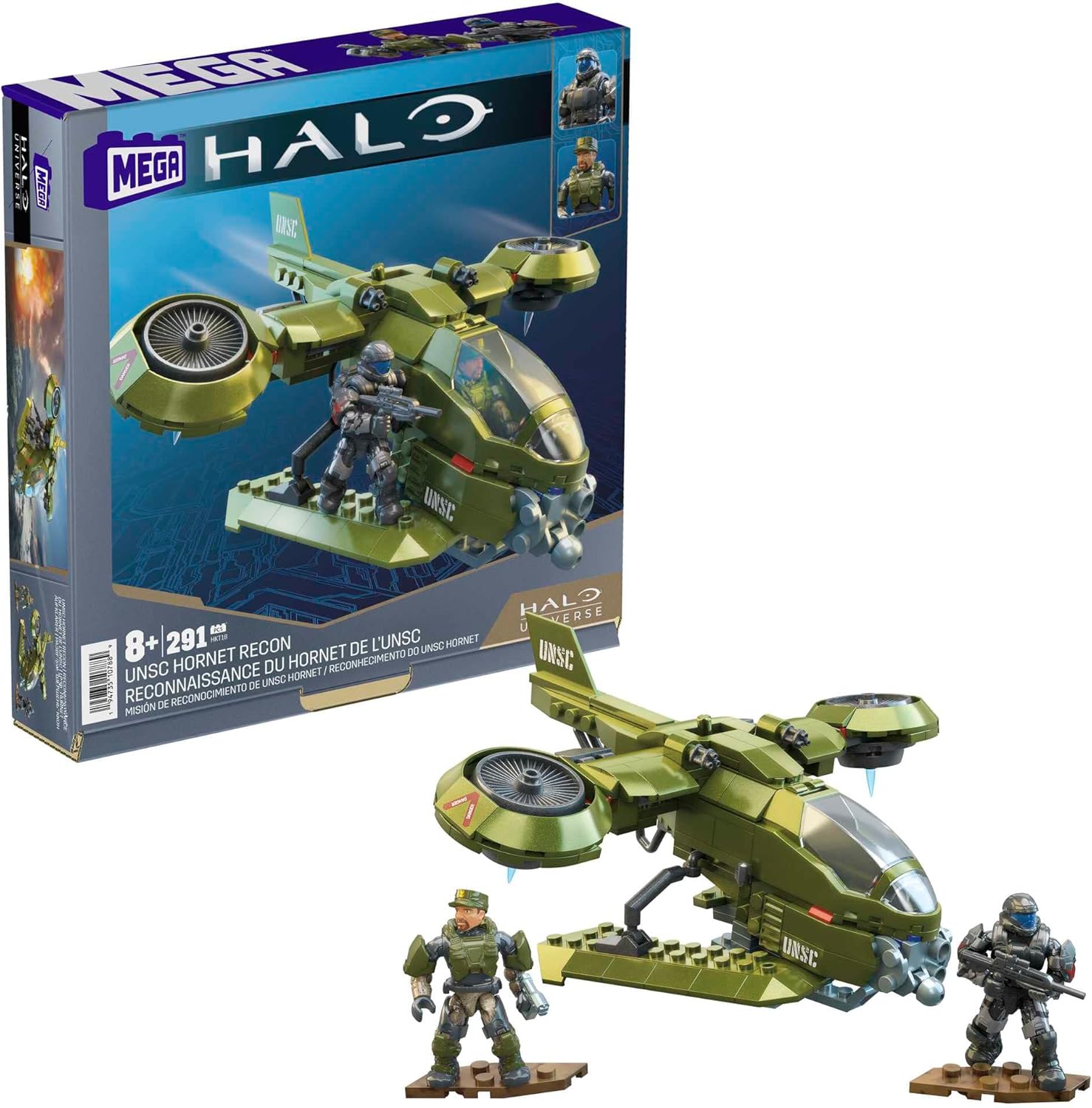 Amazon.com: MEGA Halo Toys Vehicle Building Set for Kids, UNSC Hornet ...