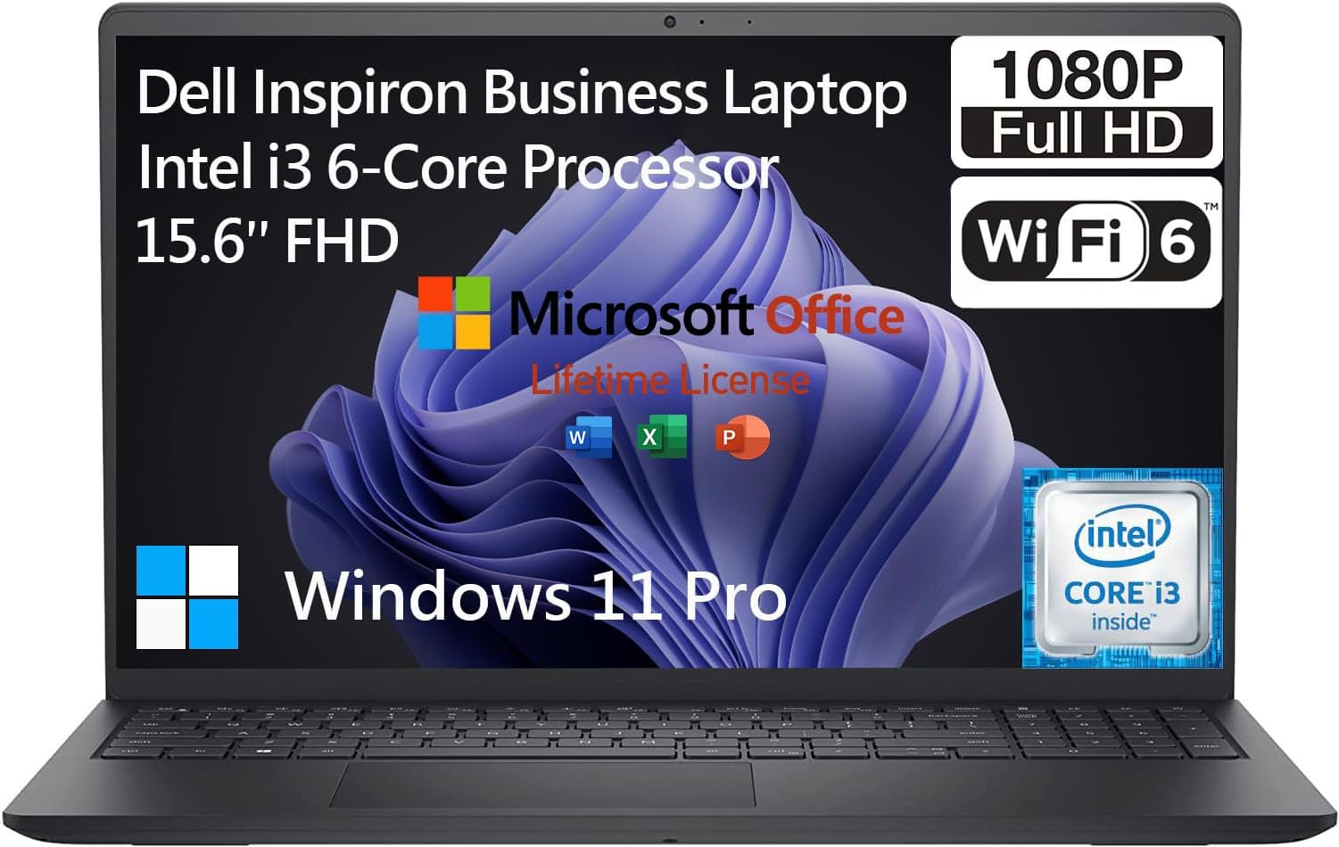 Amazon.com: Dell Inspiron 15 3000 Laptop Computer, 15.6" FHD Display ...