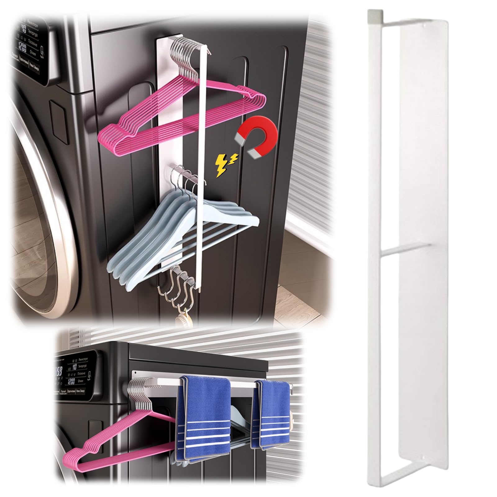 Amazon.com: Magnetic Hanger Organizer,Upgraded 3 Layer Hangers Storage ...