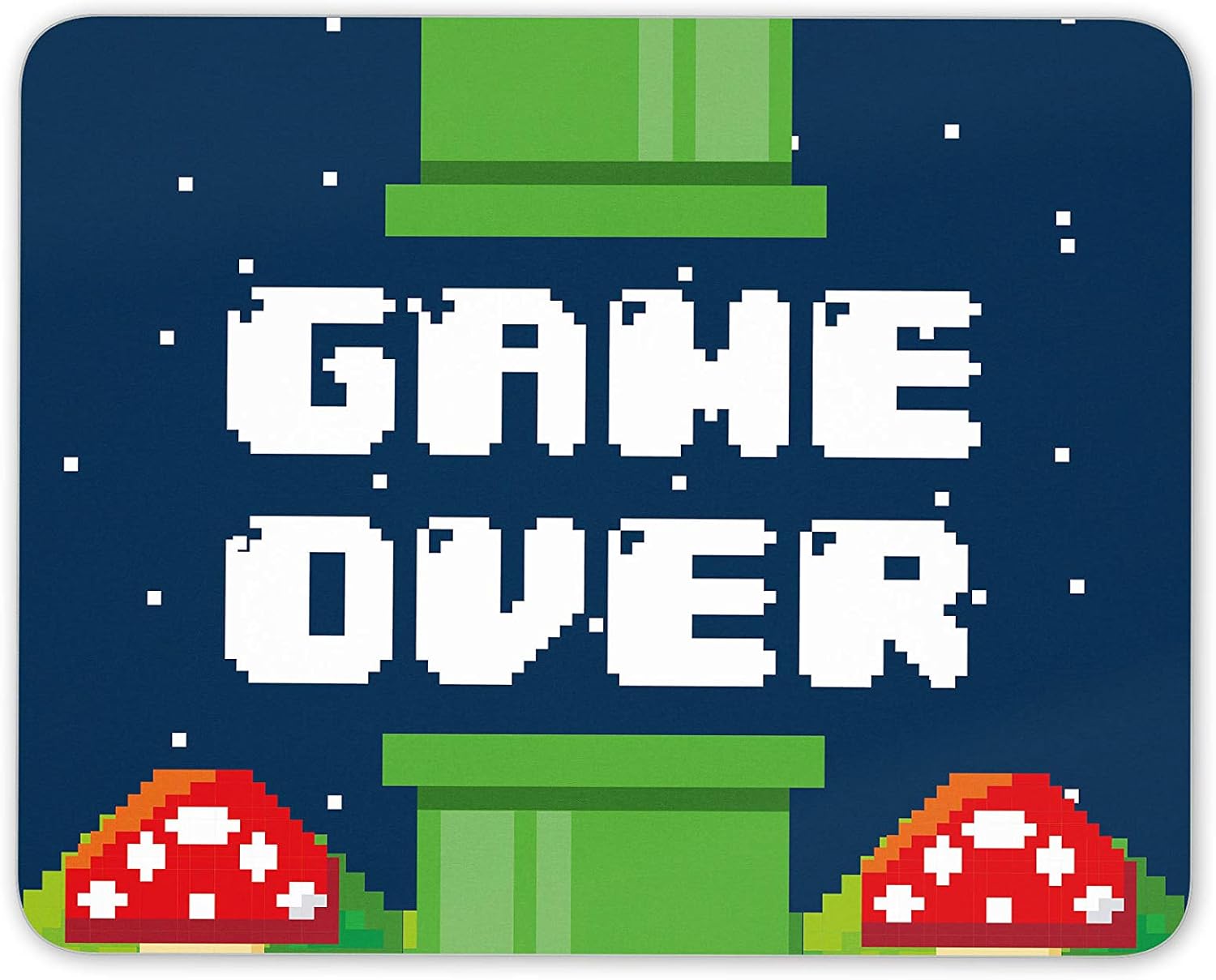 Game Over Mario Pipes Mouse Mat Pad - Retro Gamer Old School 8 Bit ...