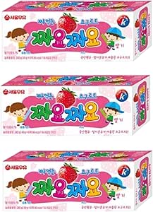 Amazon.co.jp: Seoul Milk, Chayo Chayo, Strawberry Flavor, 6 Packs x 3 ...